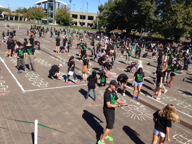 Volunteers try to break world hopscotch record in Portland | kgw.com