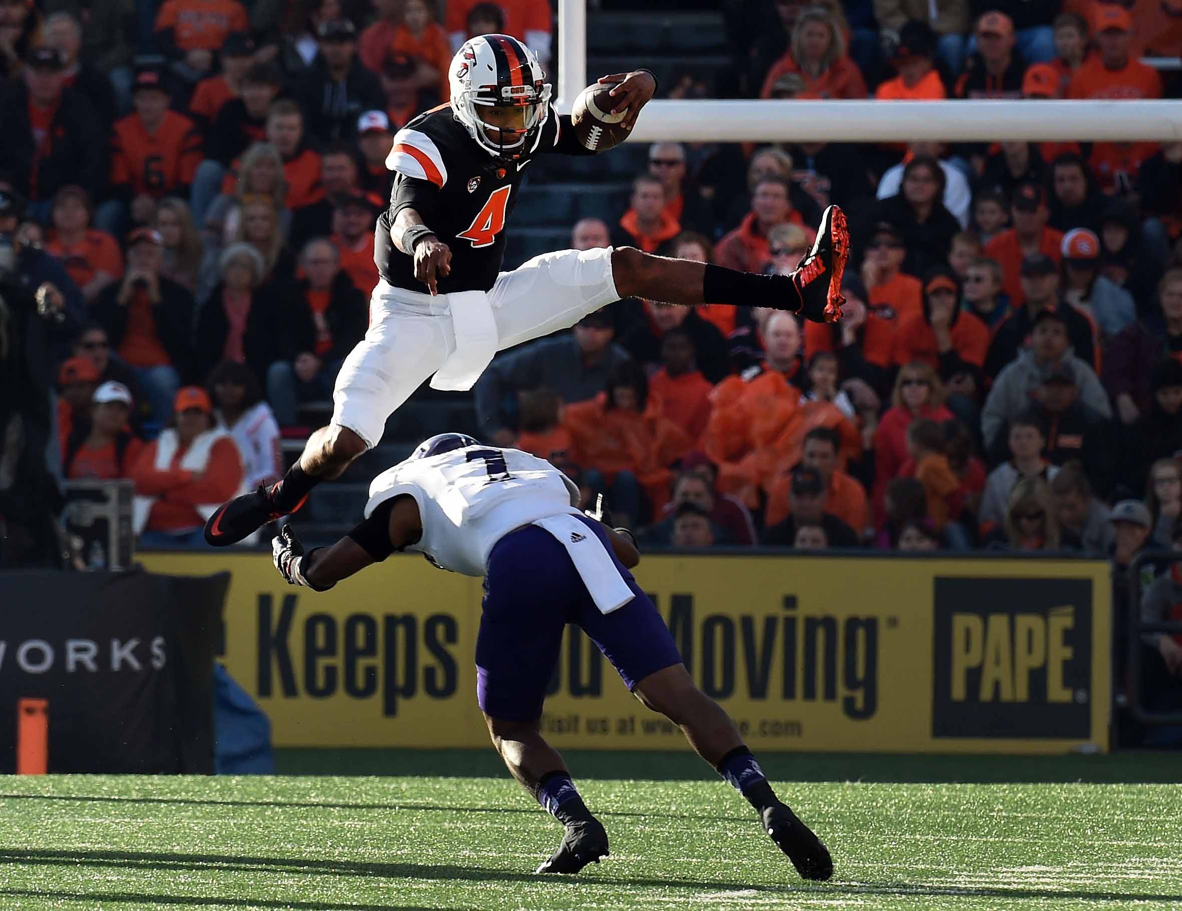 Next hurdle for Beavers QB Seth Collins? The Big House | kgw.com
