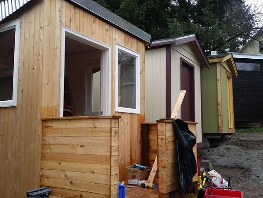 Tiny house village for homeless taking shape in Seattle | kgw.com