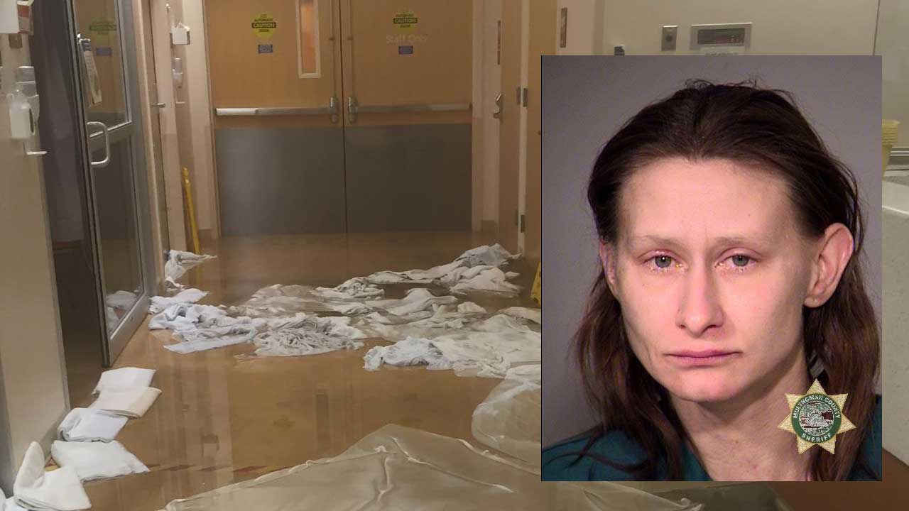 Unruly patient accused of flooding Gresham ER | kgw.com