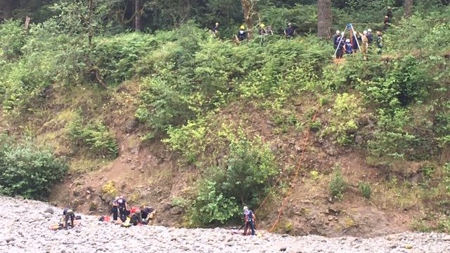 Sandy man who survived 40-foot cliff fall thanks rescuers | kgw.com
