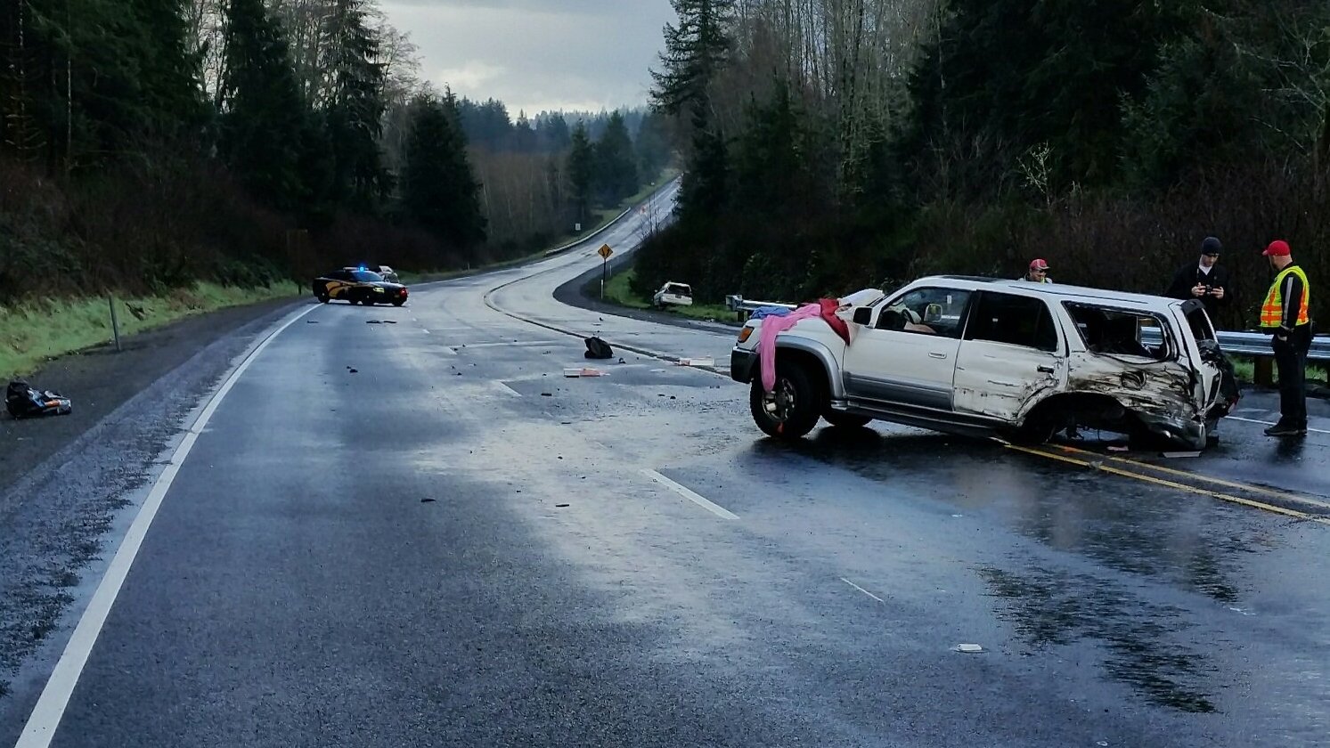 Man struck, killed while standing outside SUV on Highway 30 | kgw.com