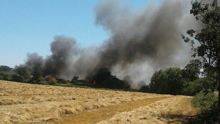 Multi-acre fire damages several structures in Sublimity | kgw.com