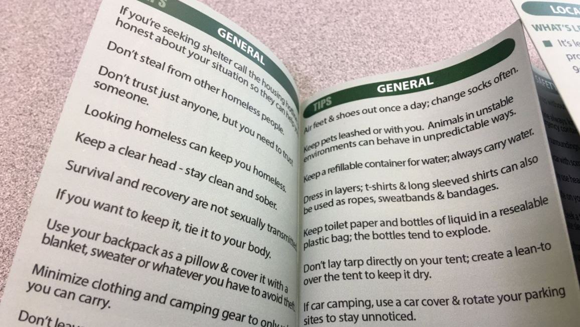 'Pocket Guide' provides advice on being homeless in Vancouver | kgw.com